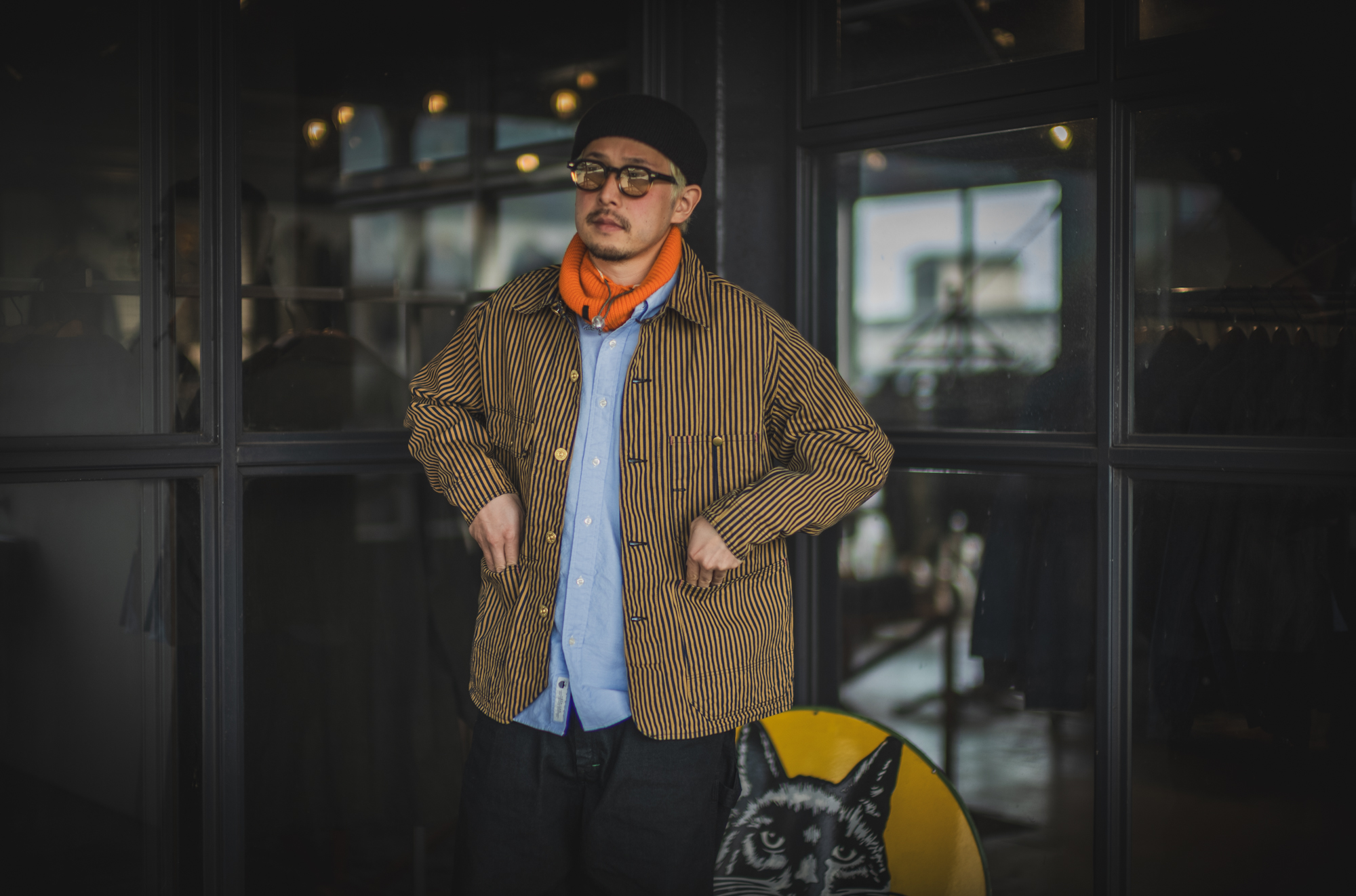 Cat Head Jacket Brown Tabby Stripe | TCB jeans